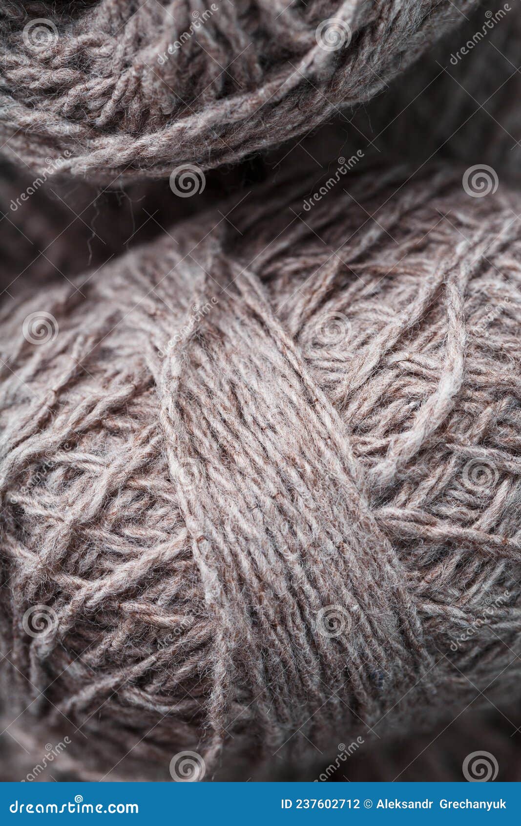 Light Brown Yarn Made of Natural Sheep Wool. Stock Photo - Image of ...