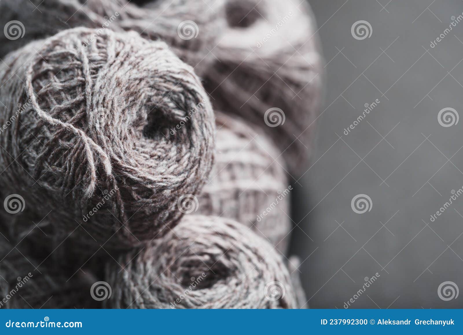 Light Brown Yarn Made of Natural Sheep Wool. Stock Photo - Image of ...