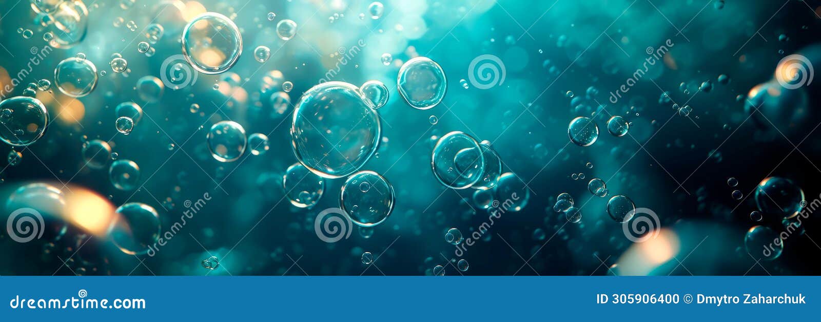 Light Bubbles in the Form of Sea Bubbles of the Underwater World. Stock ...