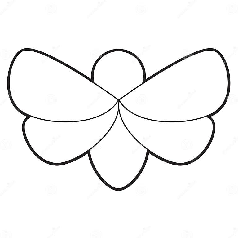 Light Lightning Bug Insect Lines Outline Isolated Stock Illustration ...