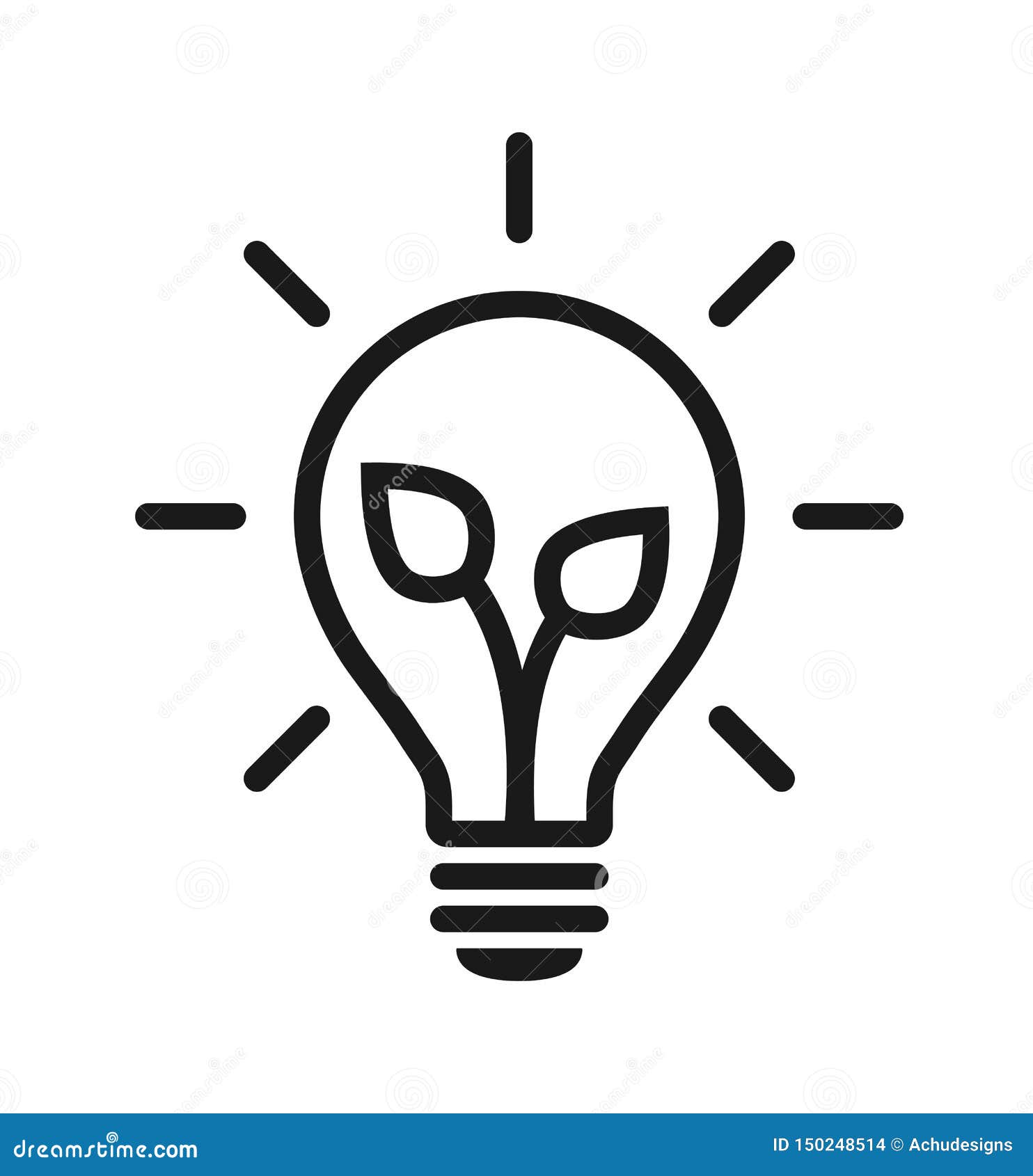 Green Energy Light Bulb Icon Stock Vector - Illustration of ...