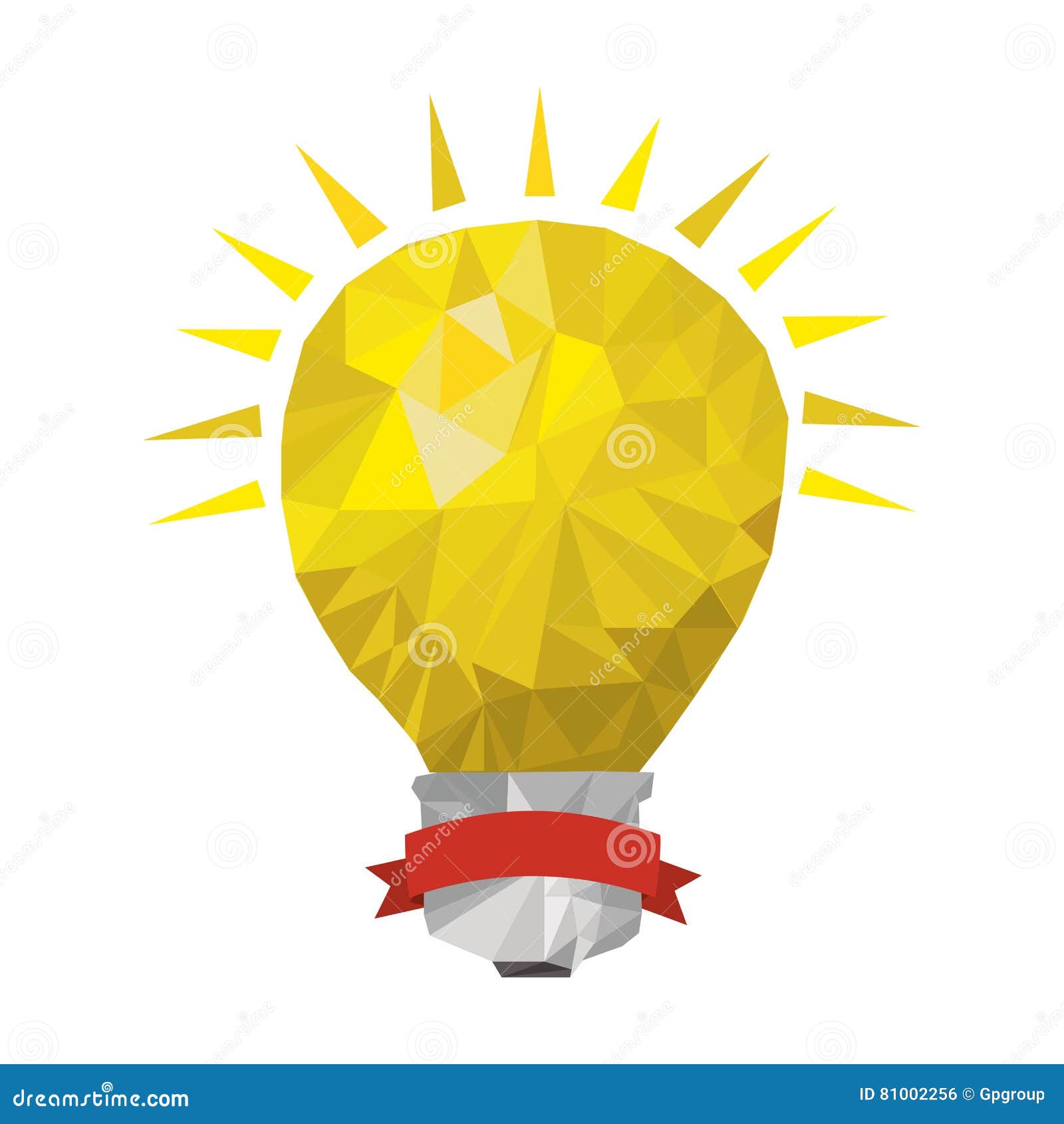 Light Bulb Abstract Geometric with Label Stock Vector - Illustration of ...
