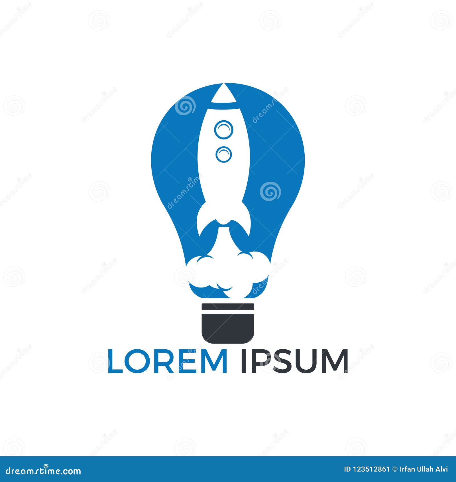 Light Bulb and Rocket Logo Design. Stock Vector - Illustration of power ...