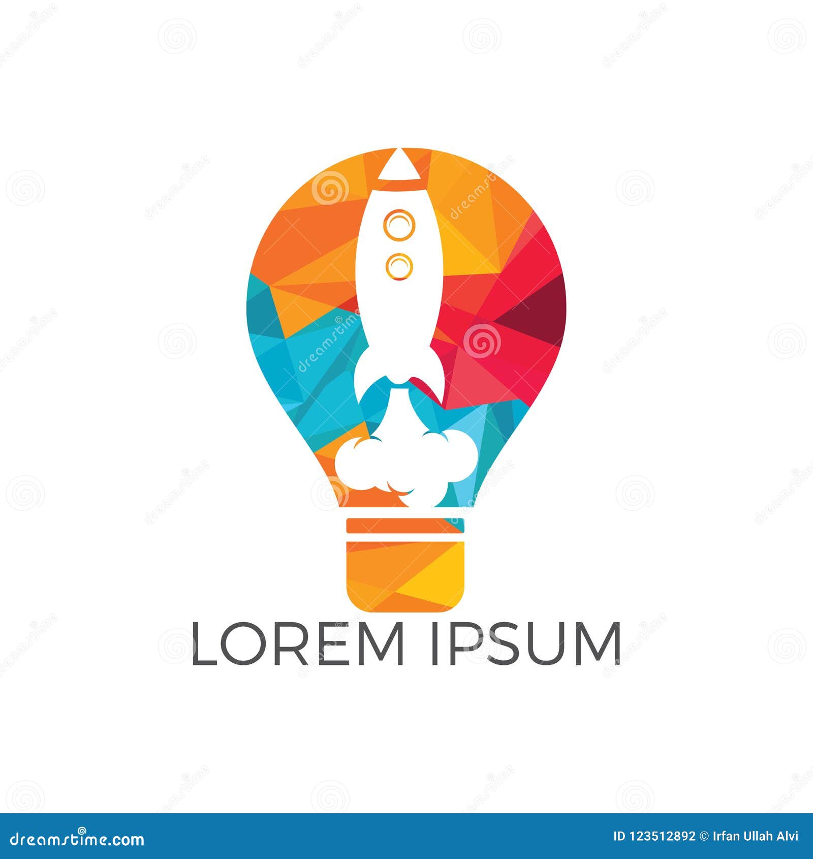 Light Bulb and Rocket Logo Design. Stock Illustration - Illustration of ...