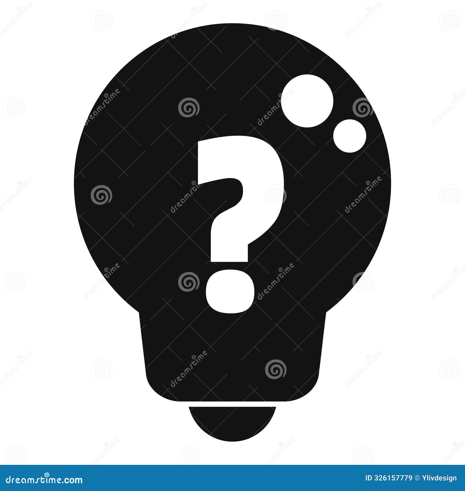 Light Bulb Asking Question with Question Mark Stock Illustration ...