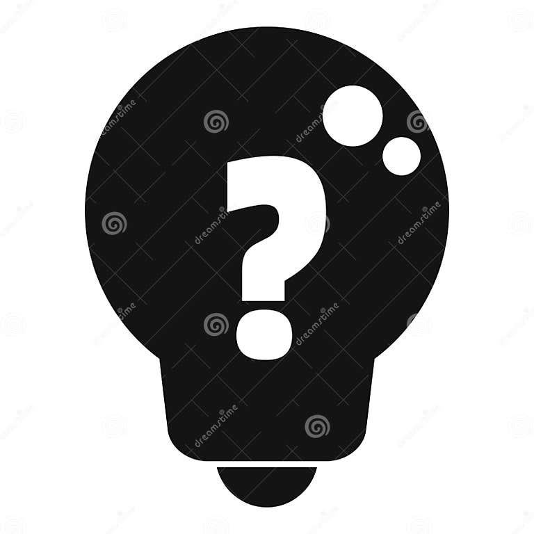 Light Bulb Asking Question with Question Mark Stock Illustration ...