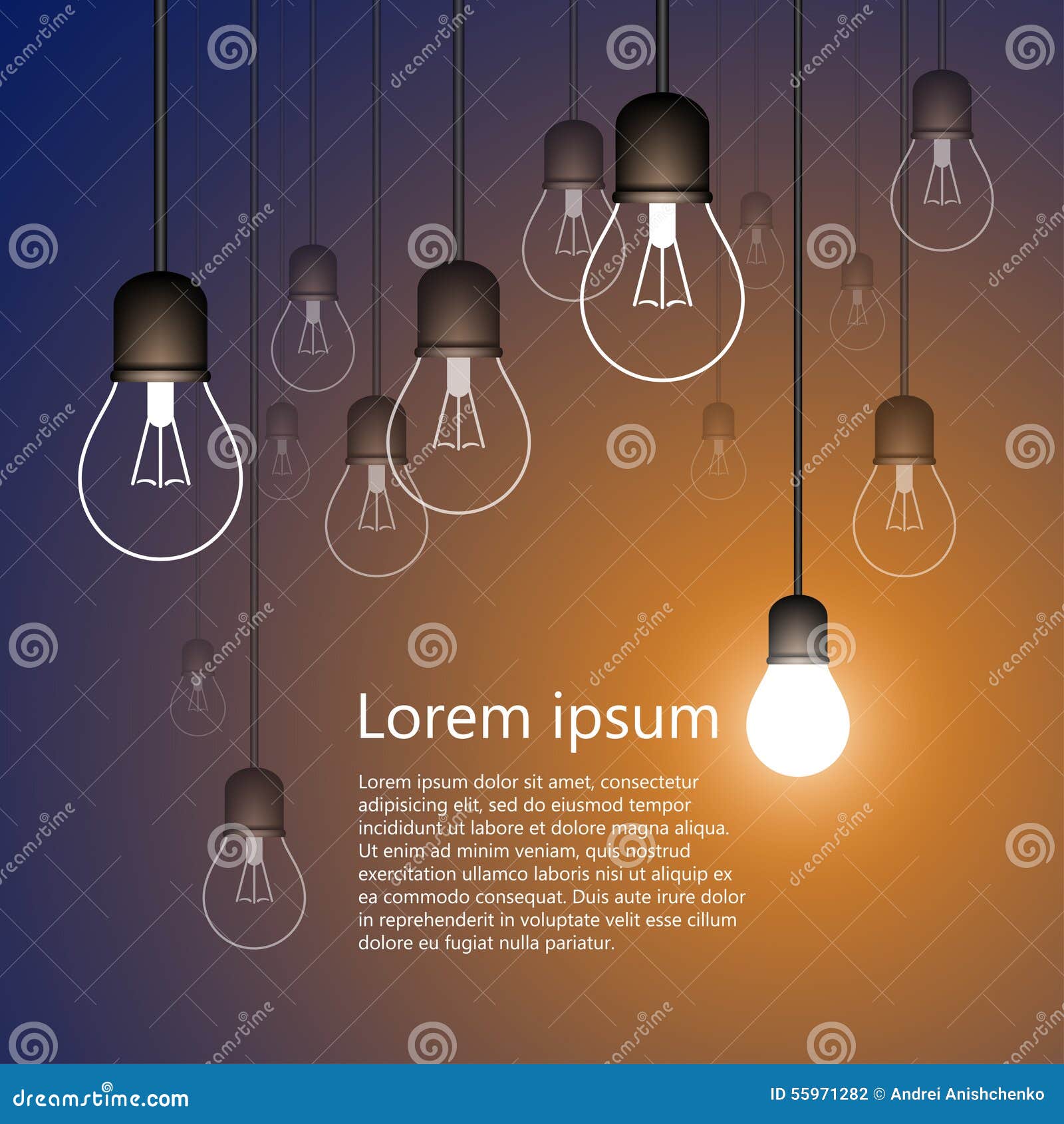 Light Bulb Background Illustration Stock Vector - Illustration of ...