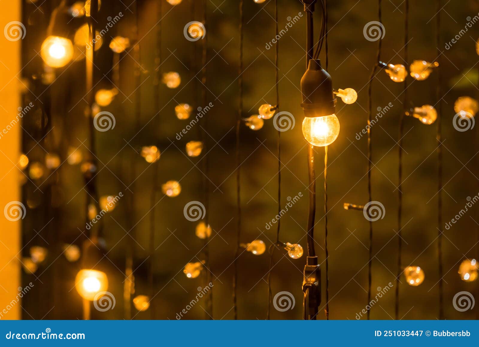 The Light Bulb Ball Hanging on Electric Wire Stock Image - Image of ...