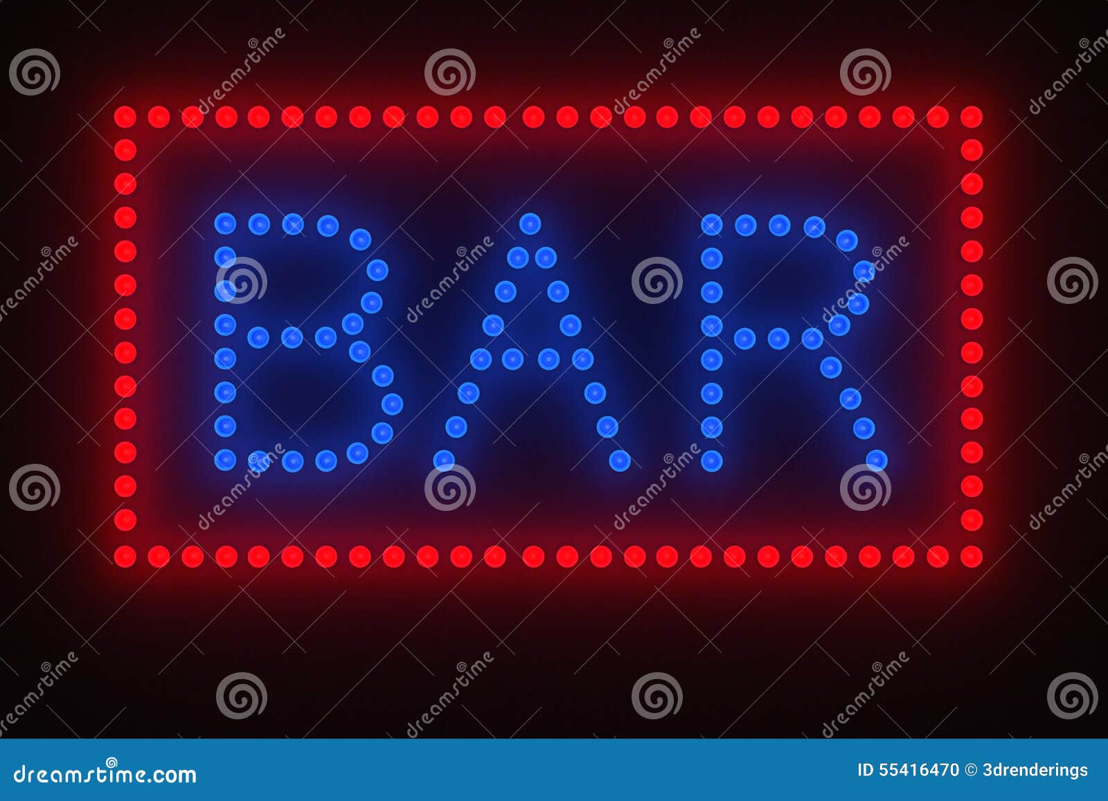 Light bulb bar sign stock illustration. Illustration of building - 55416470