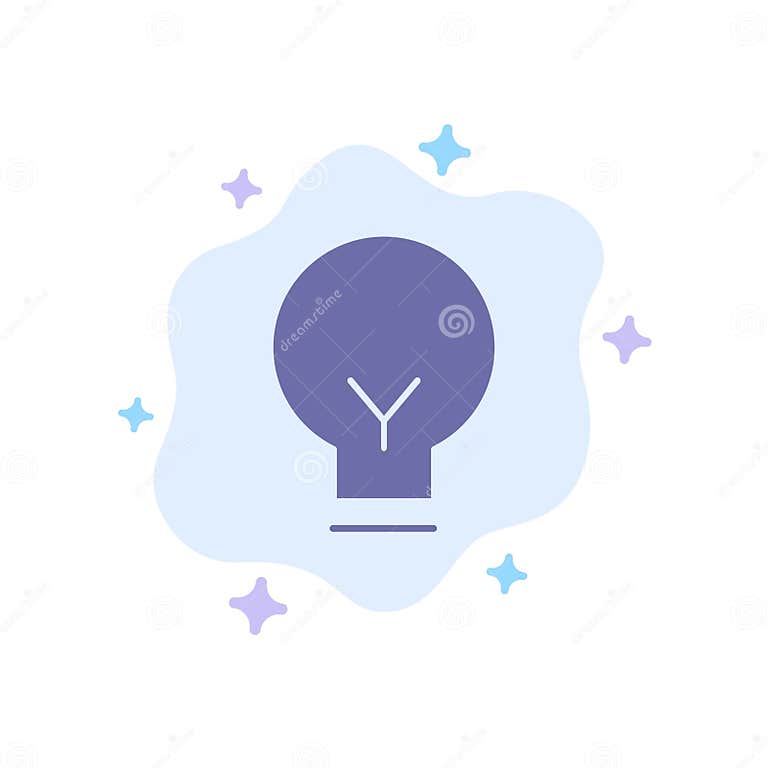 Light, Bulb, Basic, Ui Blue Icon on Abstract Cloud Background Stock ...