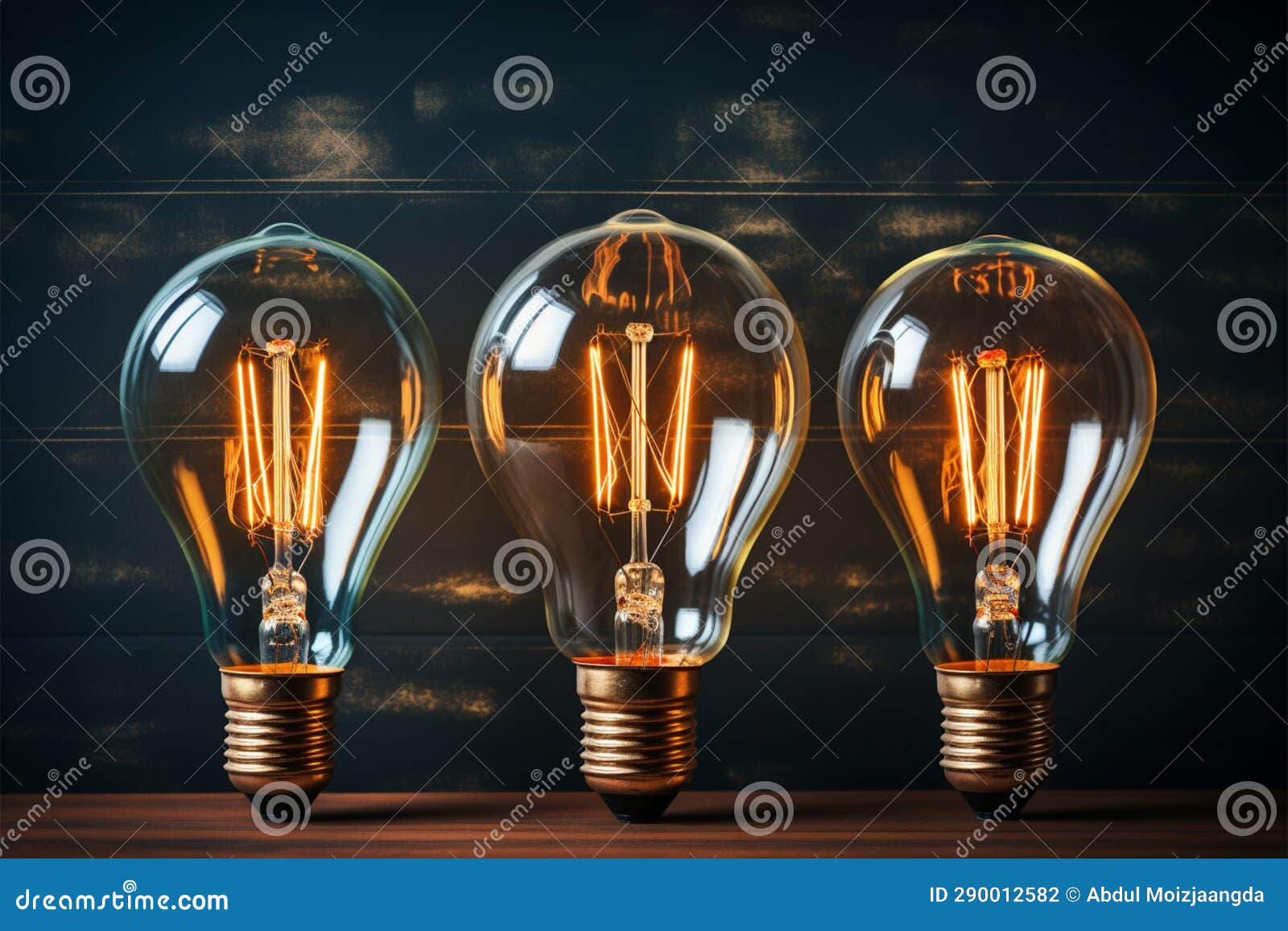 Light Bulb on Blackboard Background with Space Stock Illustration ...