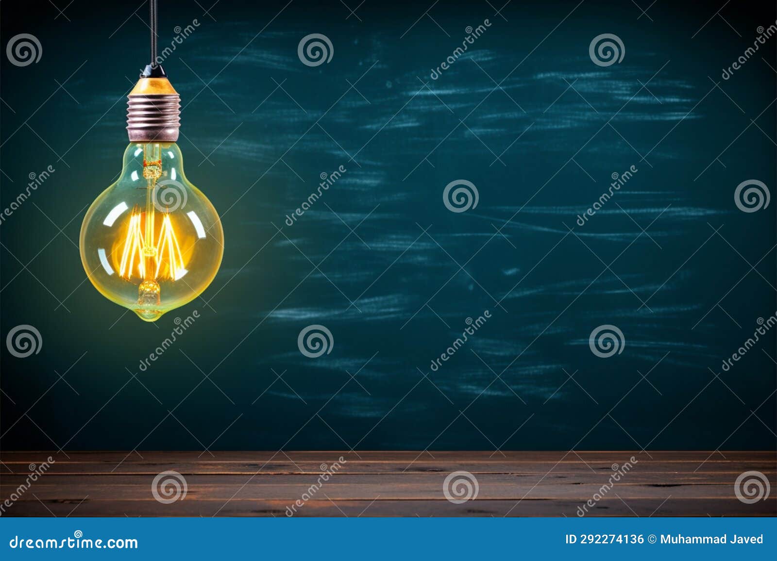 Light Bulb on a Blue Chalkboard, Symbolizing Creative Solutions Stock ...