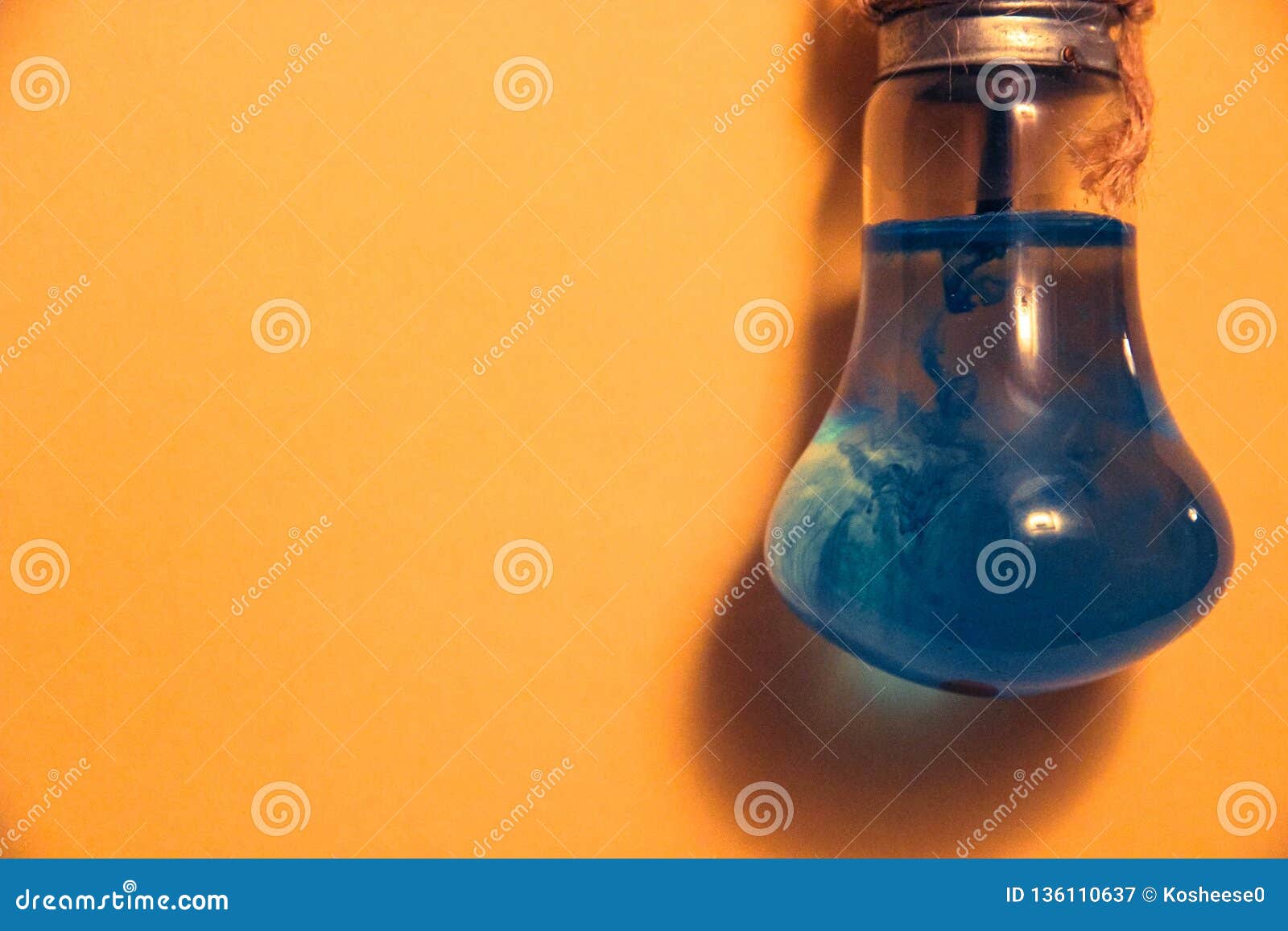 Light Bulb with a Blue Color. Stock Image - Image of mall, coffee ...