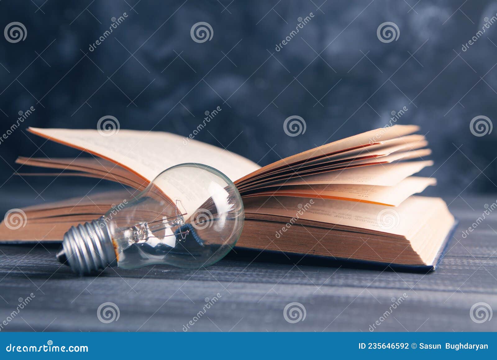 Light Bulb and Book. Concept Idea from a Book Stock Photo - Image of ...
