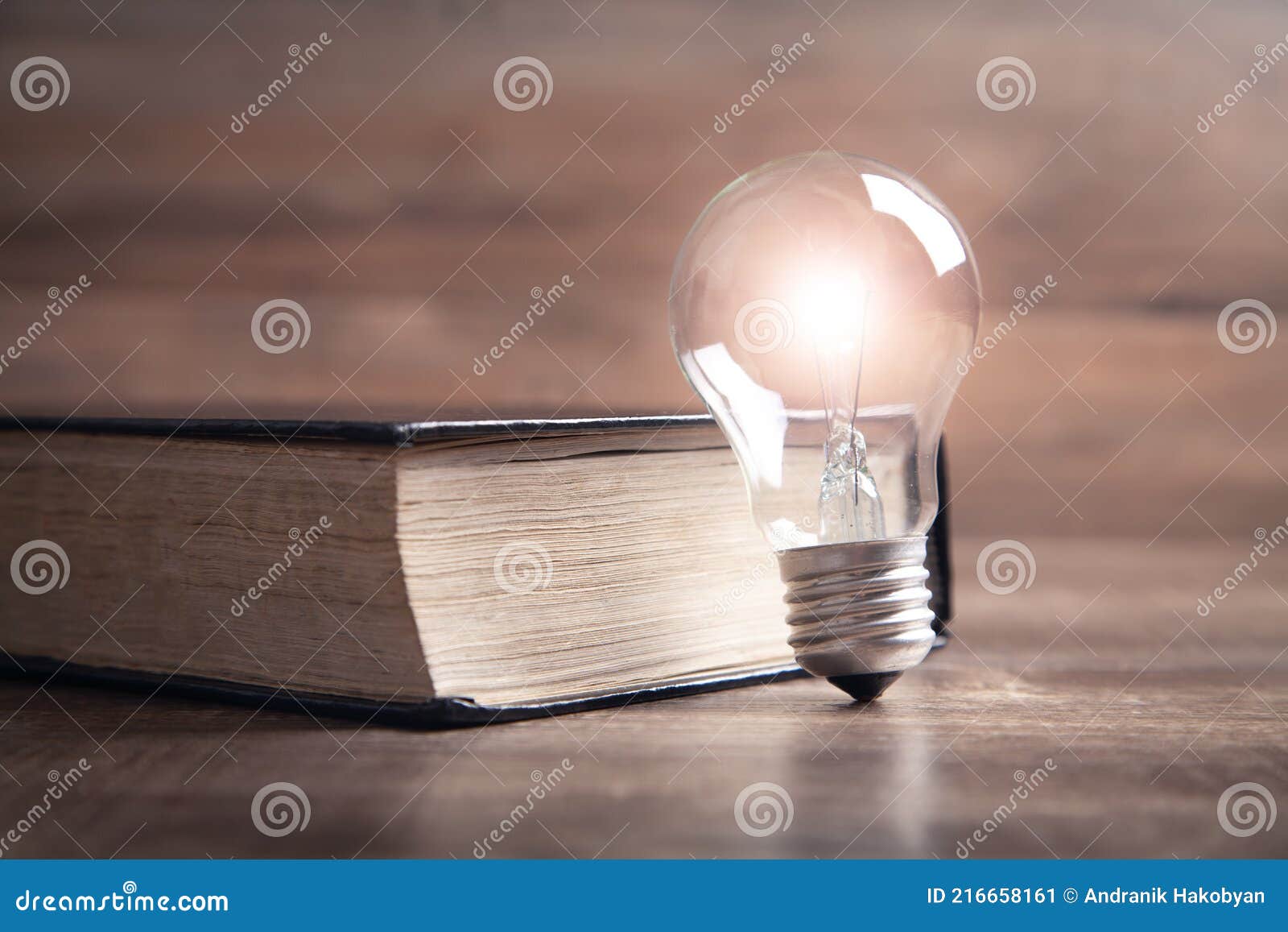 Light Bulb and Book. Knowledge and Wisdom Stock Image - Image of ...