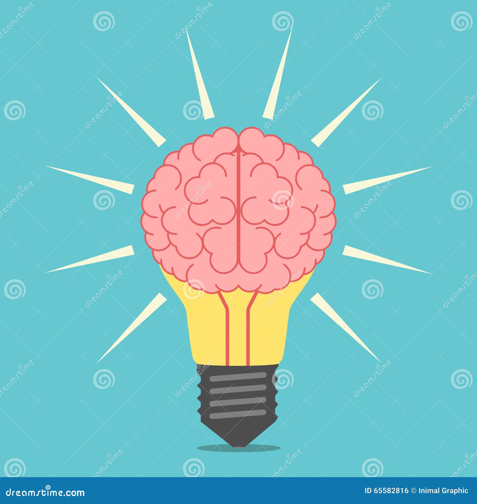 Light bulb with brain stock vector. Illustration of efficient - 65582816 Light bulb with brain stock vector. Illustration of efficient - 65582816