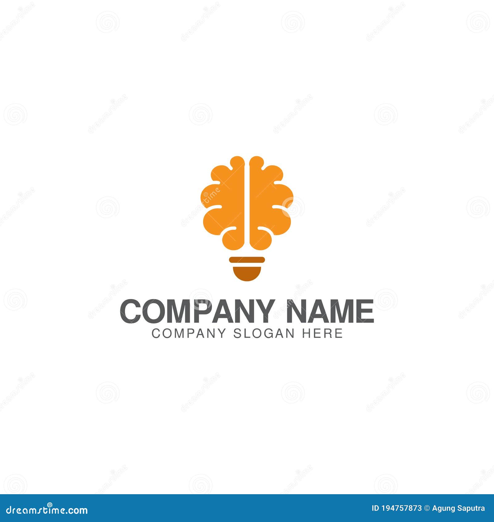 Light Bulb and Brain Logo Design Stock Vector - Illustration of concept ...