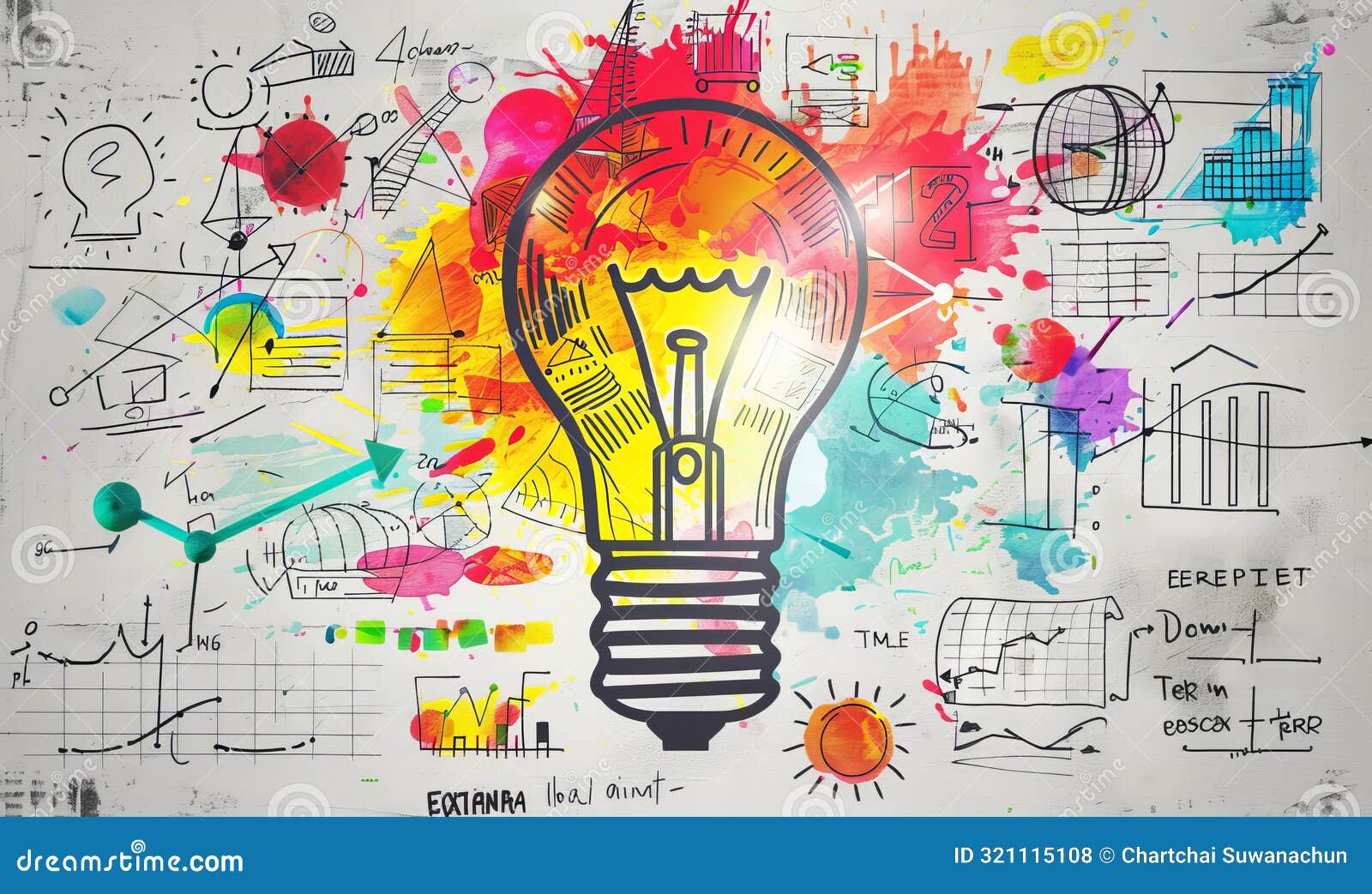 A Light Bulb with a Bunch of Equations and Graphs Surrounding it by AI ...