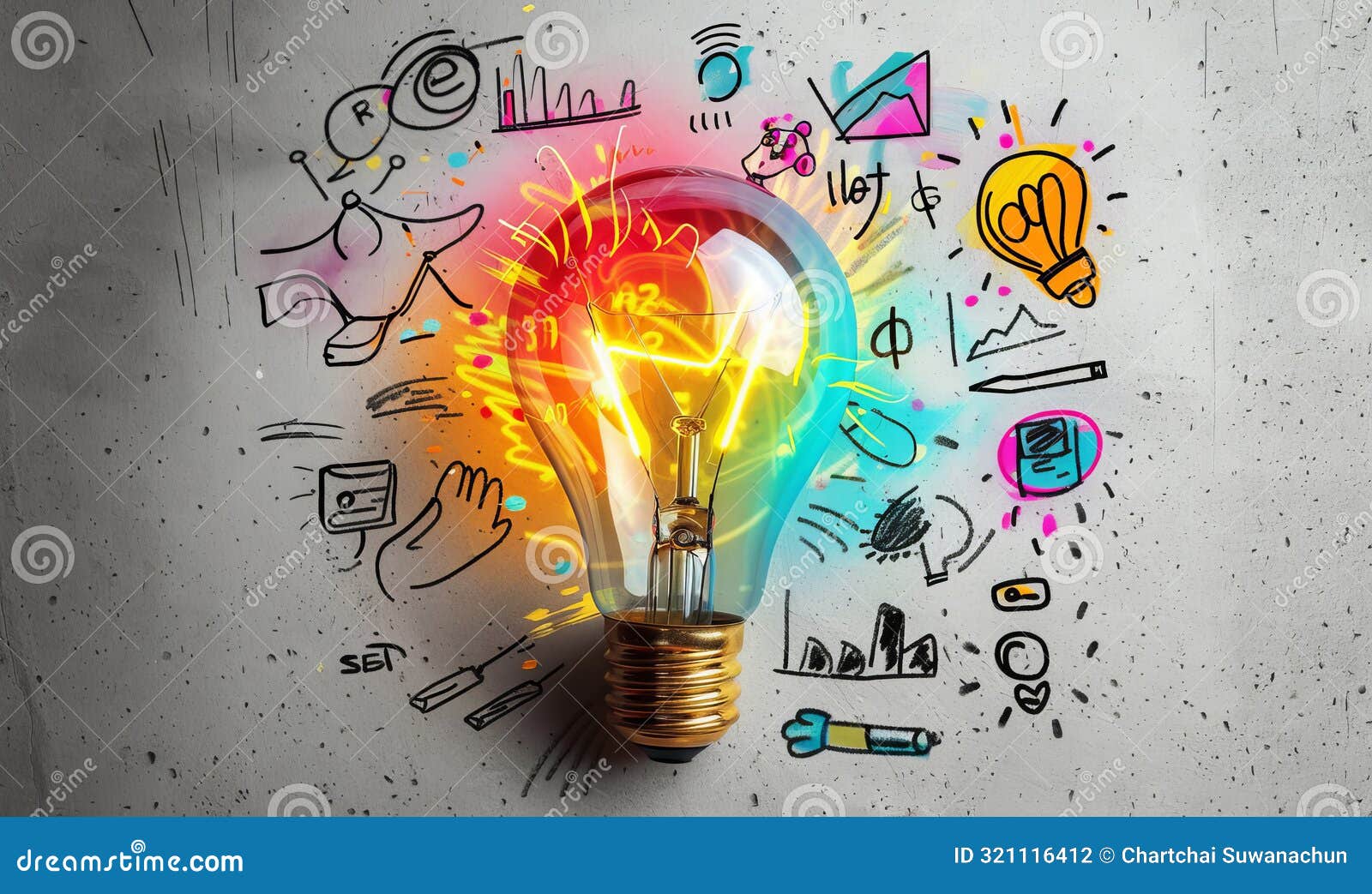 A Light Bulb with a Bunch of Equations and Graphs Surrounding it by AI ...