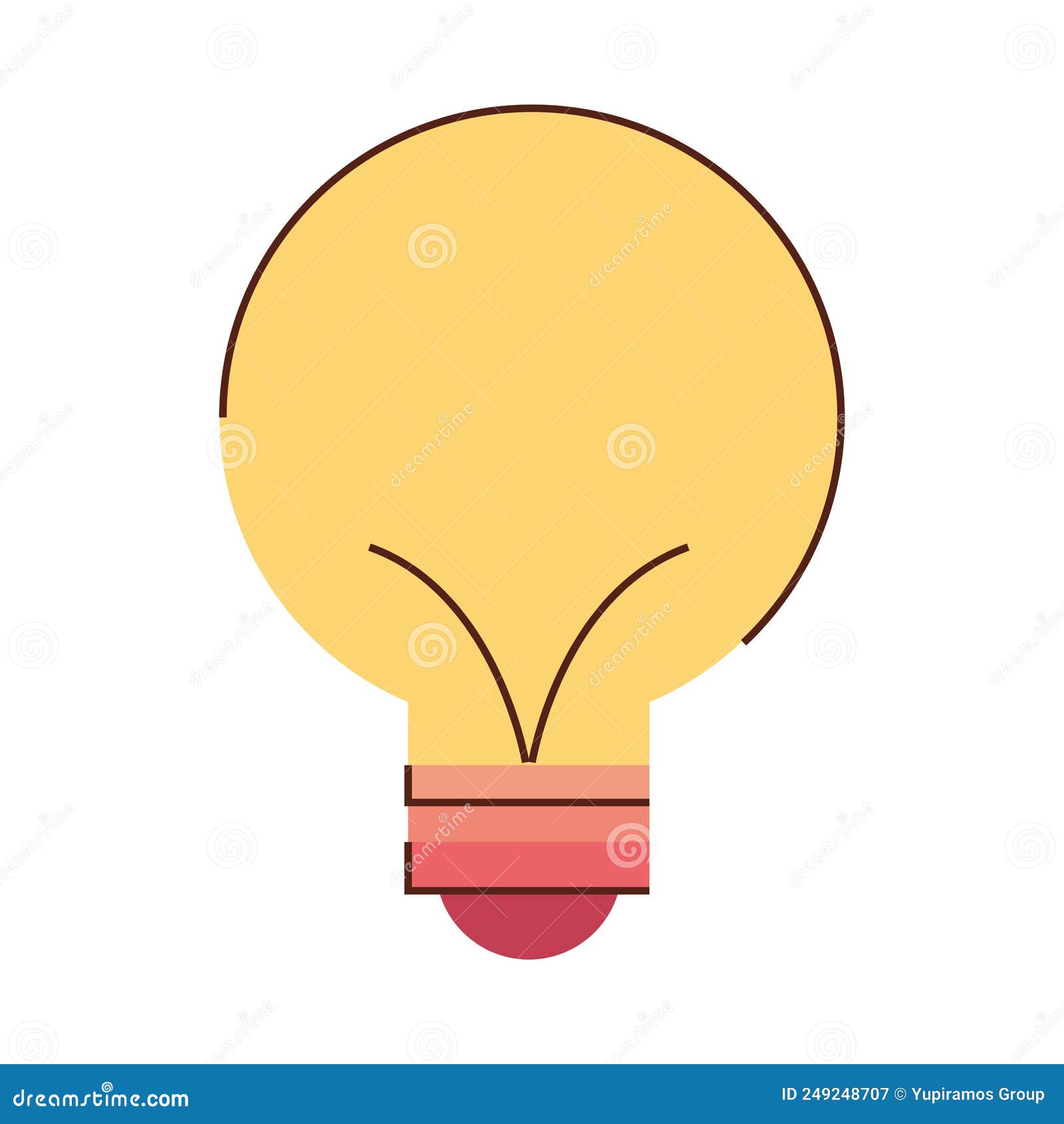 Light bulb cartoon stock vector. Illustration of bulb - 249248707