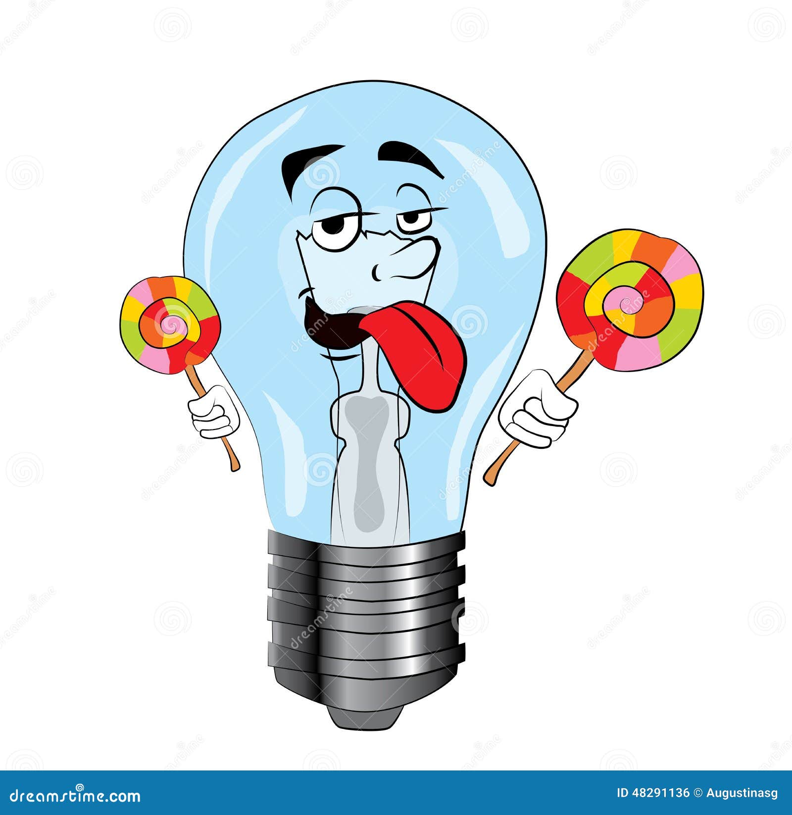 Light bulb cartoon stock illustration. Illustration of electricity ...