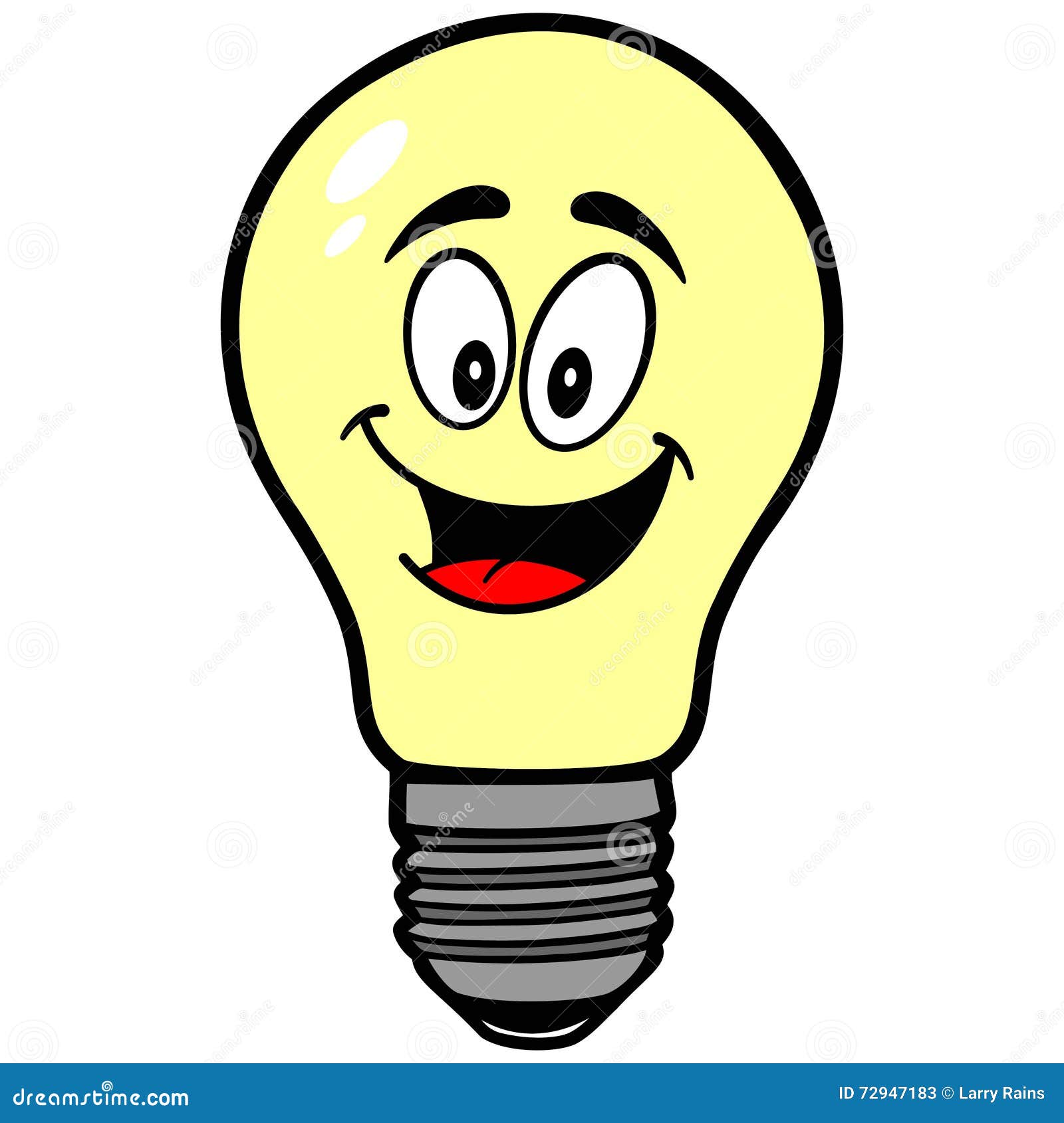 Light Bulb Cartoon stock vector. Illustration of luminance - 72947183