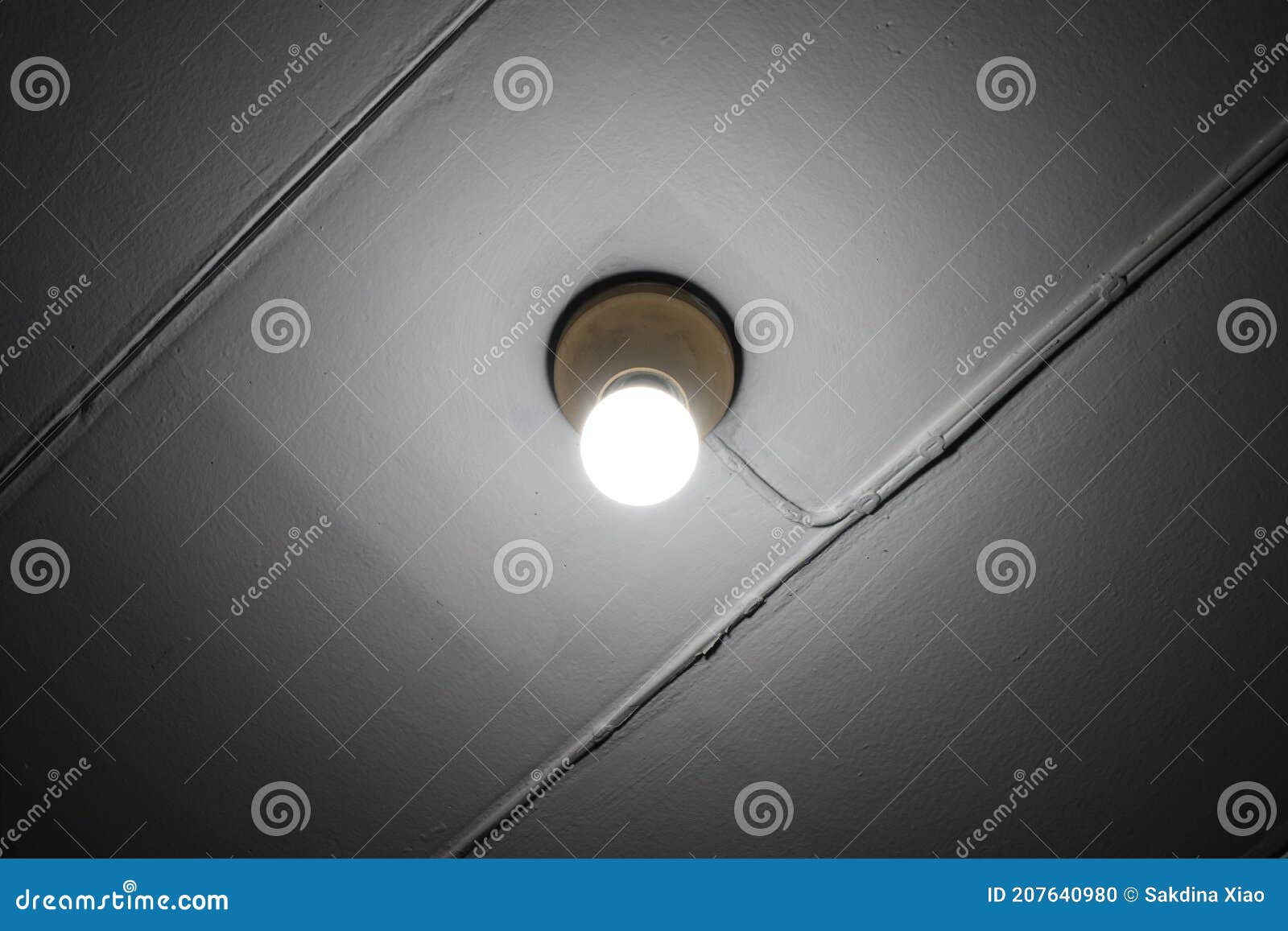 Light bulb on ceiling stock photo. Image of wing, ceiling - 207640980