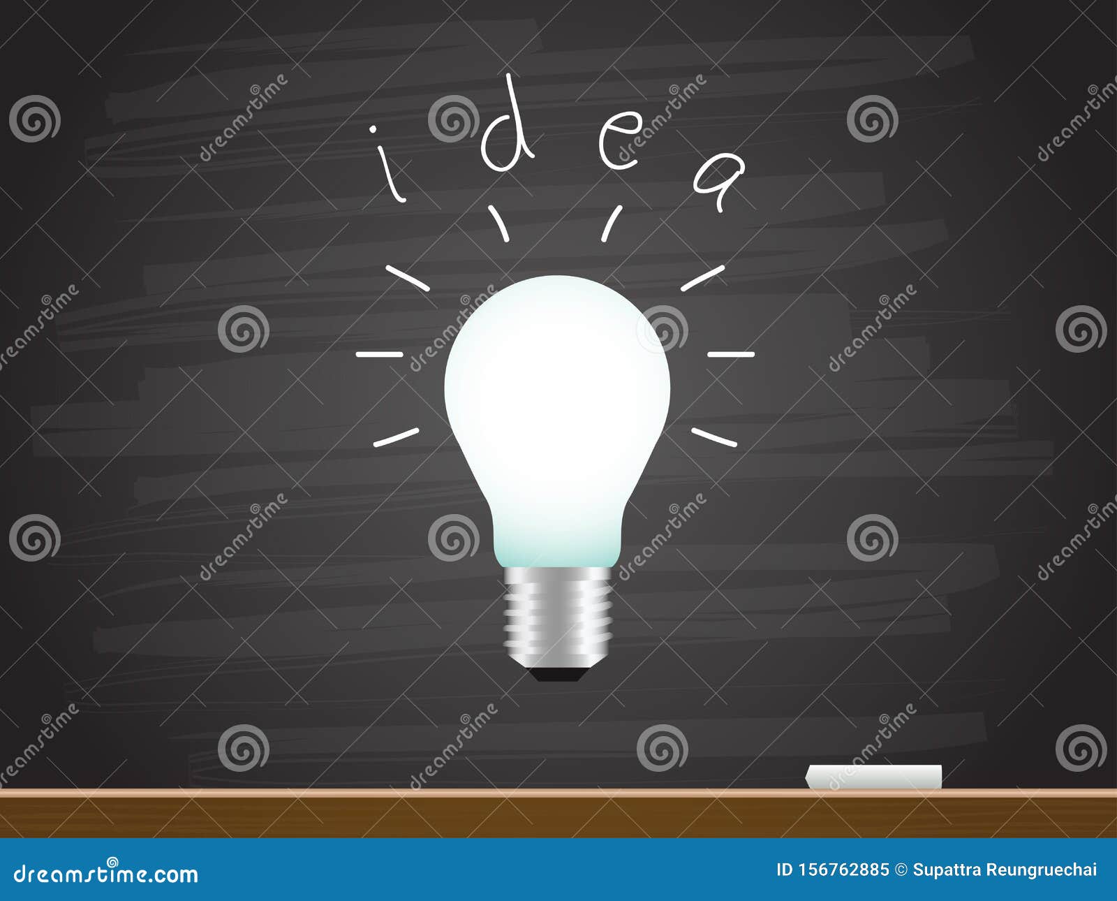 Light Bulb and Chalkboard with Positive Thinking Word Stock Vector ...