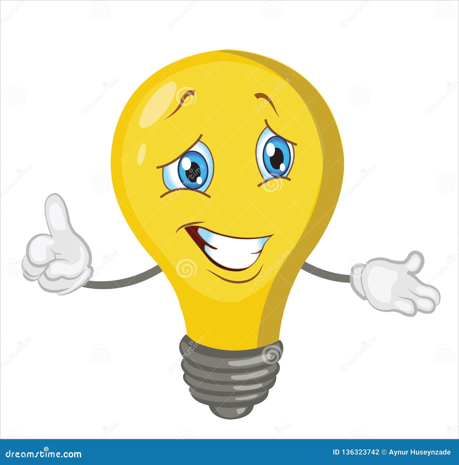 Light Bulb Character Cartoon Stock Illustration - Illustration of ...