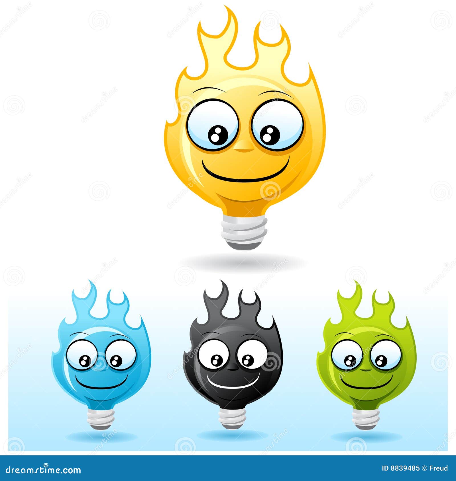 Change Light Bulbs Cartoon Characters