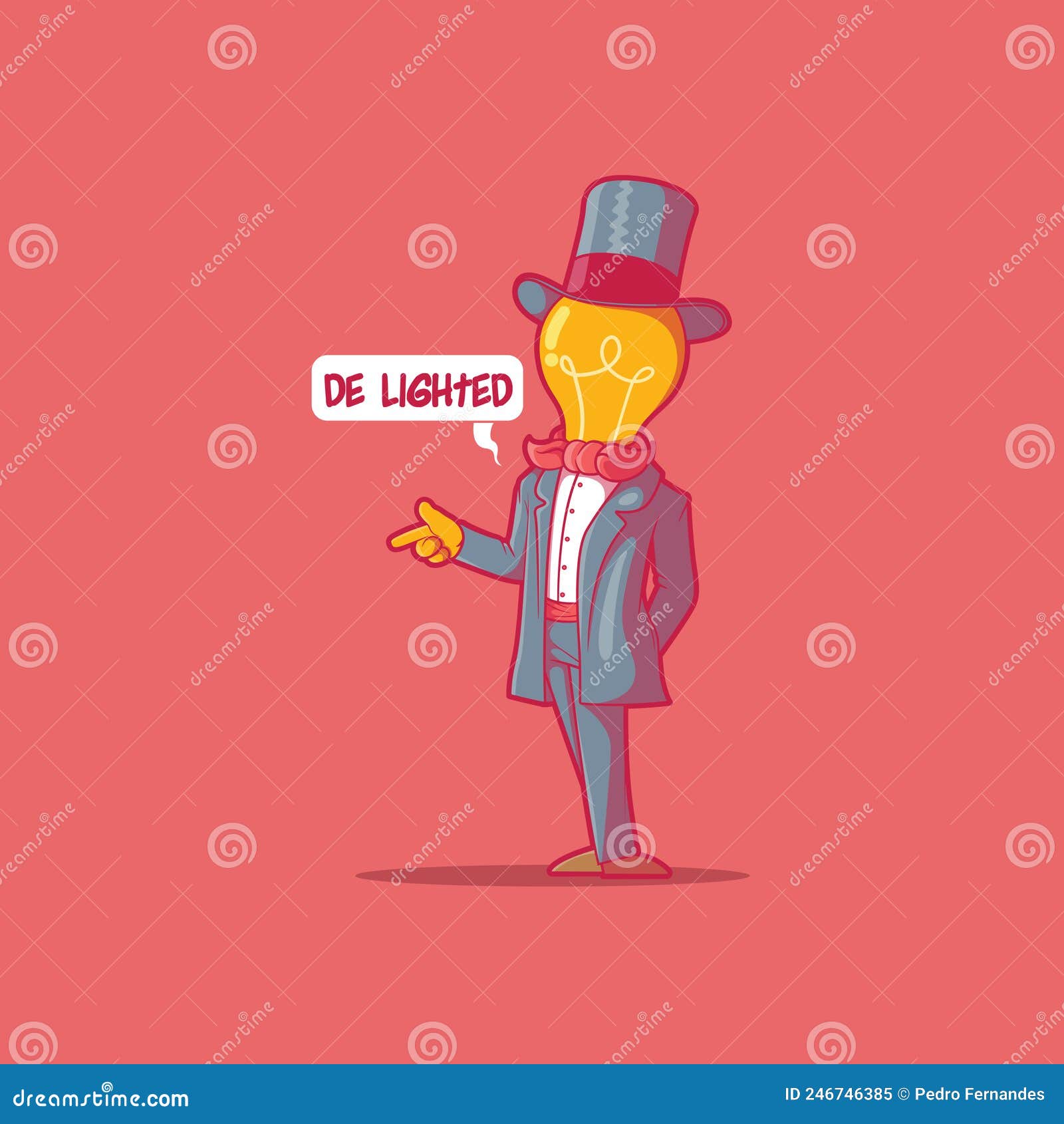 Light Bulb Character Vector Illustration. Stock Illustration ...