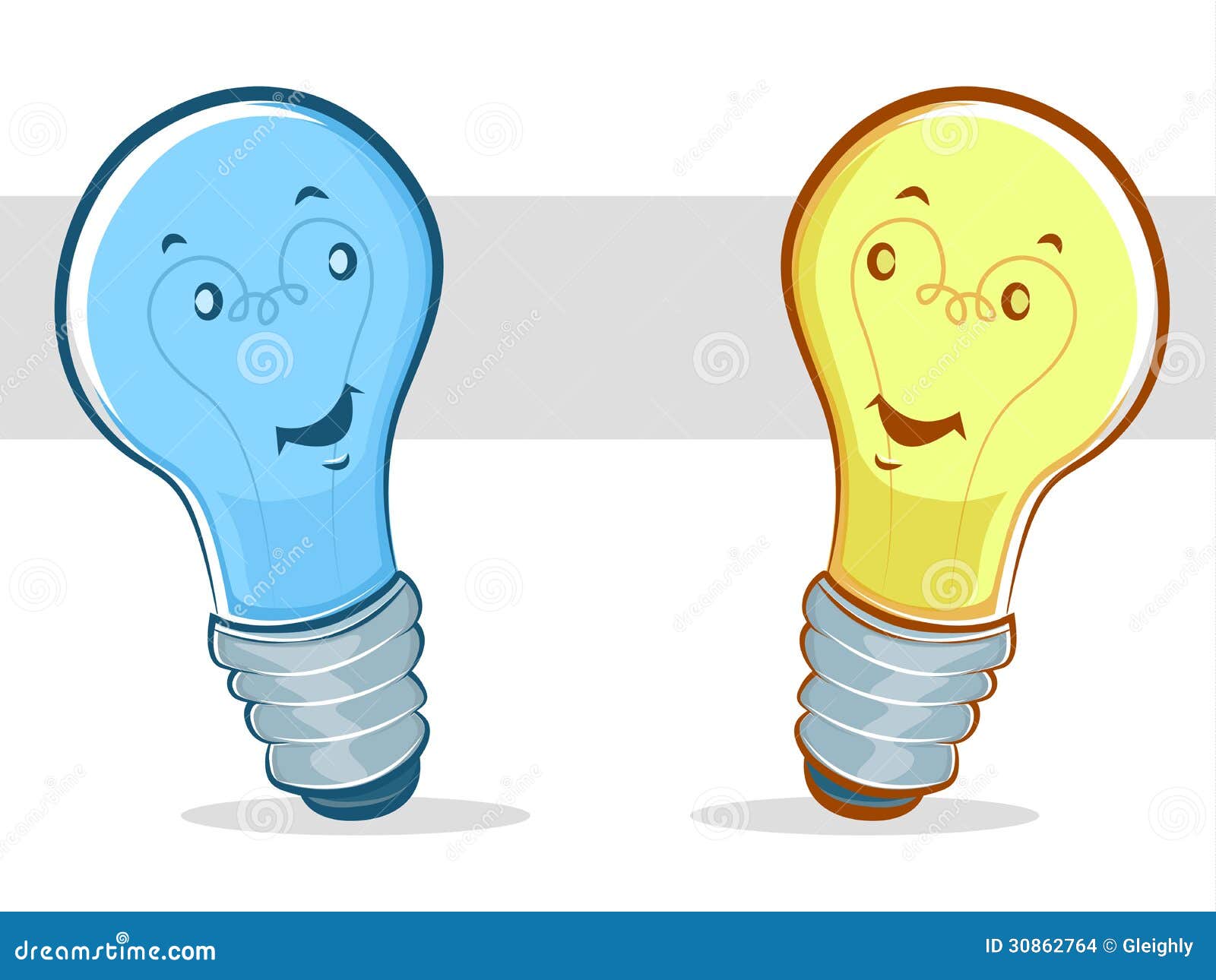 Light Bulb Characters stock vector. Illustration of halogen - 30862764