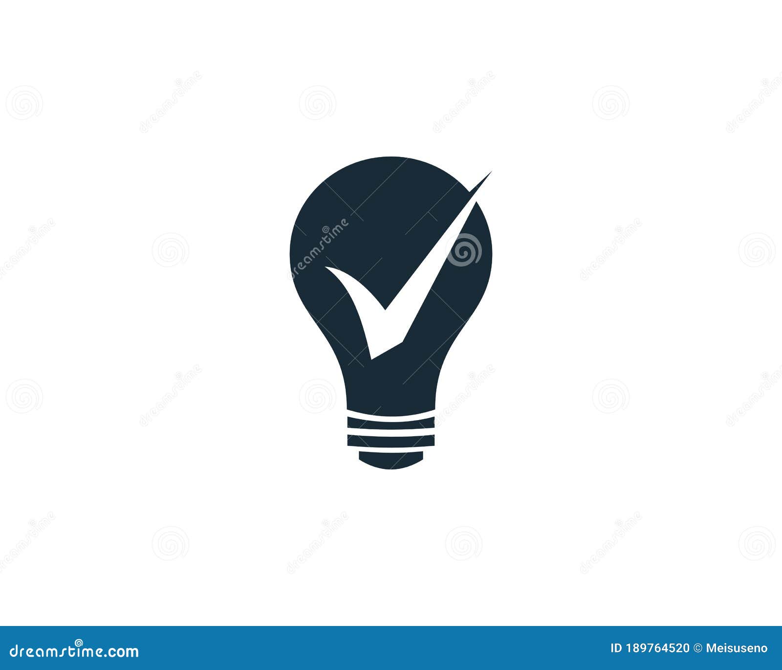 Light Bulb Check Mark Icon Vector Logo Template Illustration Design ...