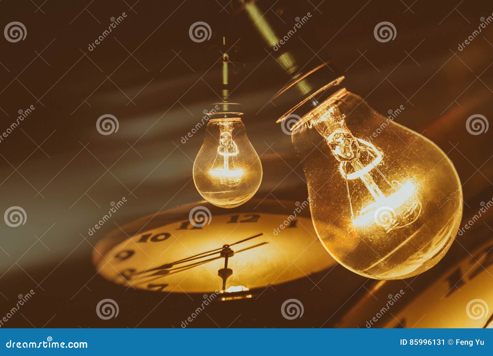 Light bulb and clock stock image. Image of concept, watch - 85996131