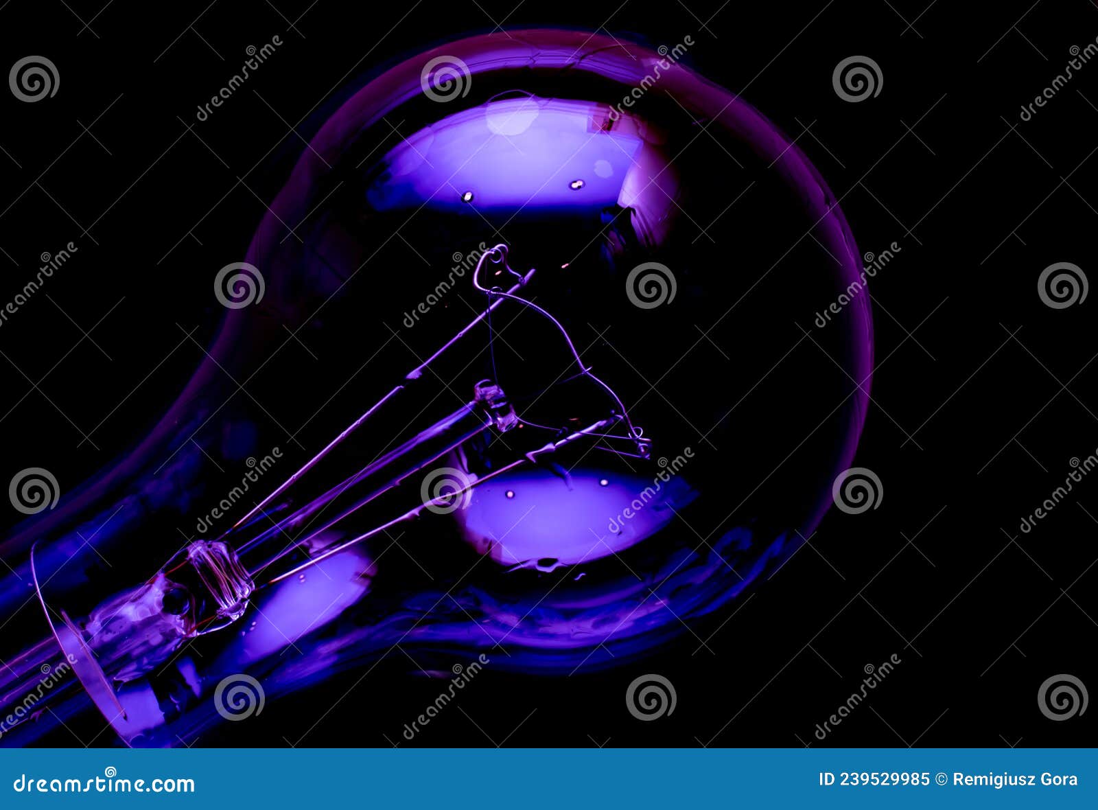 Light Bulb Closeup Abstract Art Stock Image - Image of blue, closeup ...