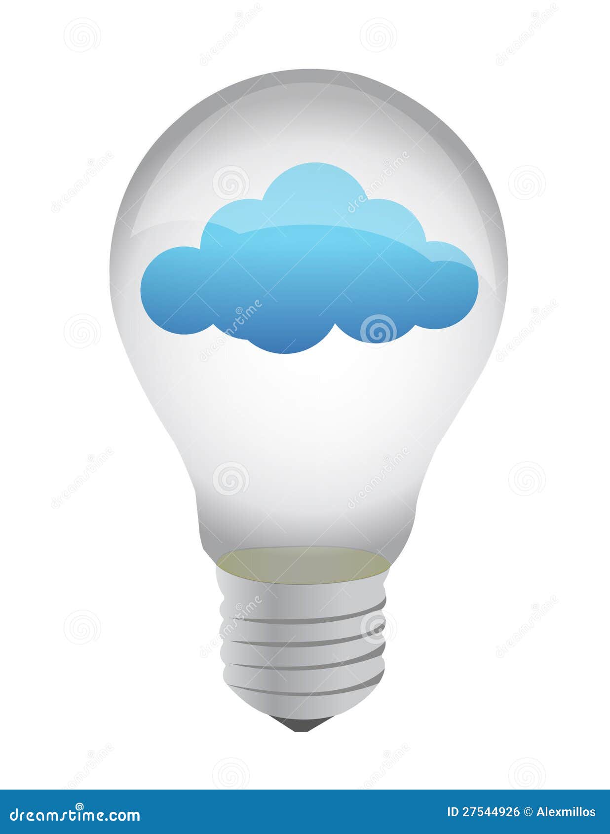 Light bulb cloud eco stock illustration. Illustration of lamp - 27544926