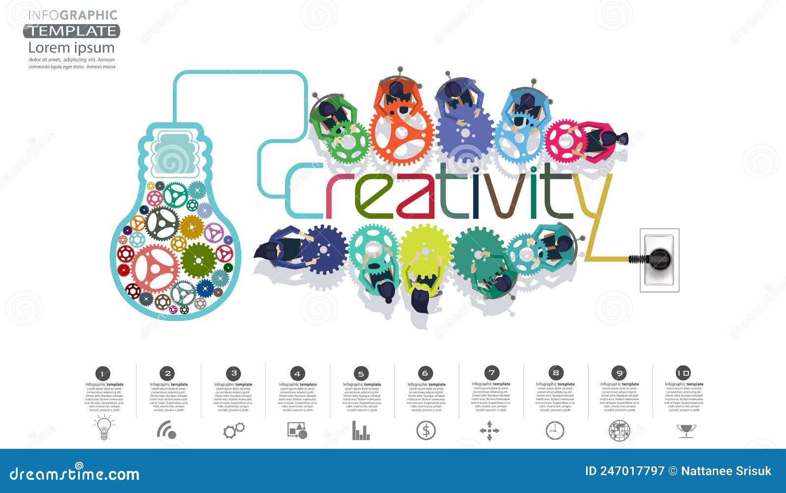 Light Bulb and Cog - Background Creativity Modern Idea and Concept ...