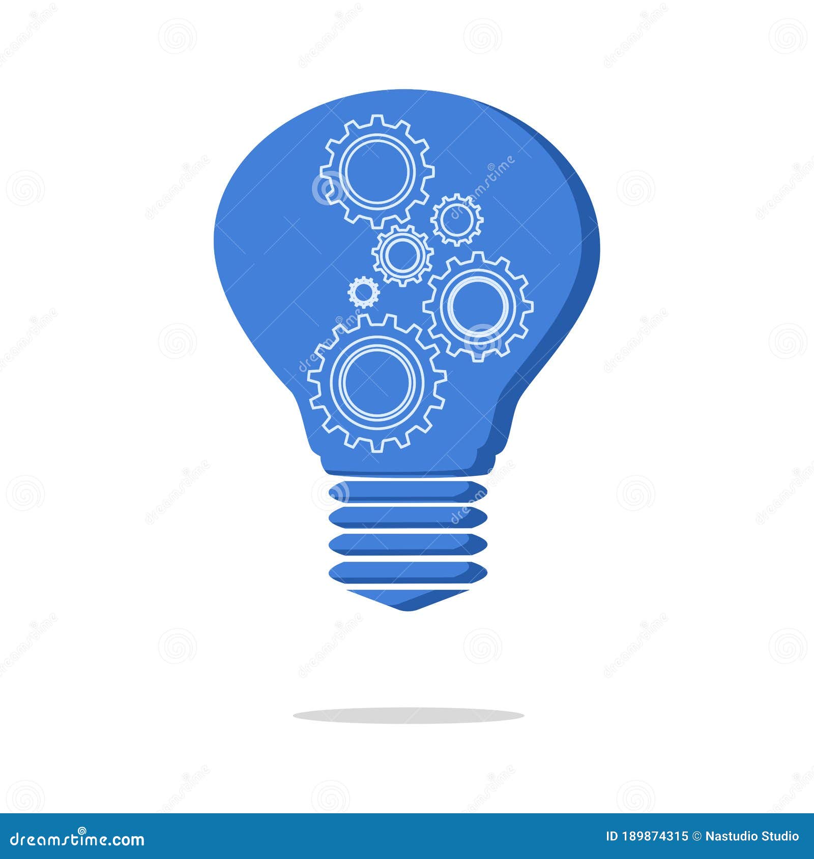 Light Bulb and Cog Inside.gear Icon Modern.quality Graphic Design ...