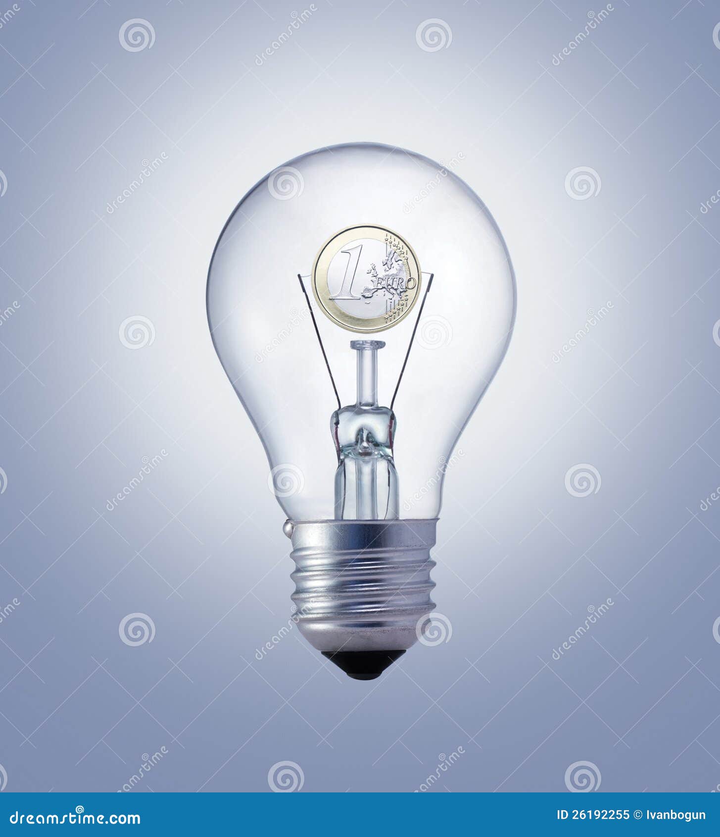 Light bulb with coin stock image. Image of conceptual - 26192255