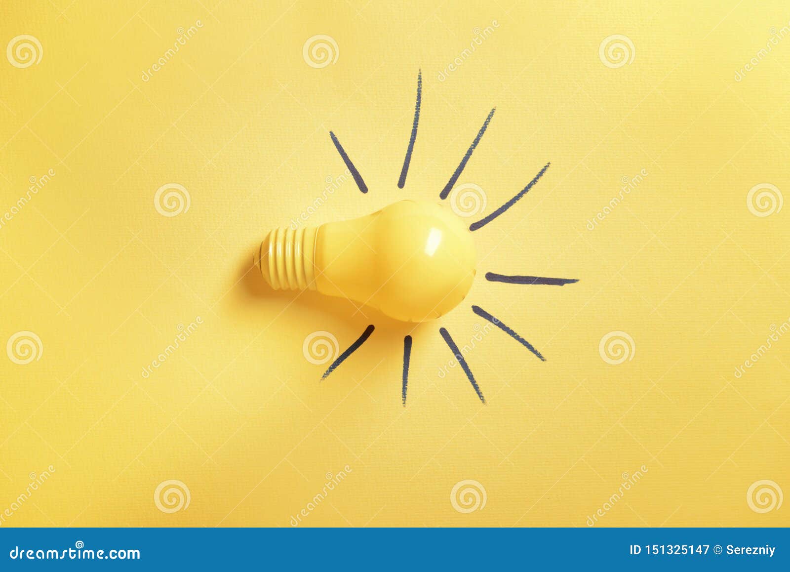 Light Bulb on Color Background Stock Image - Image of decor, innovation ...