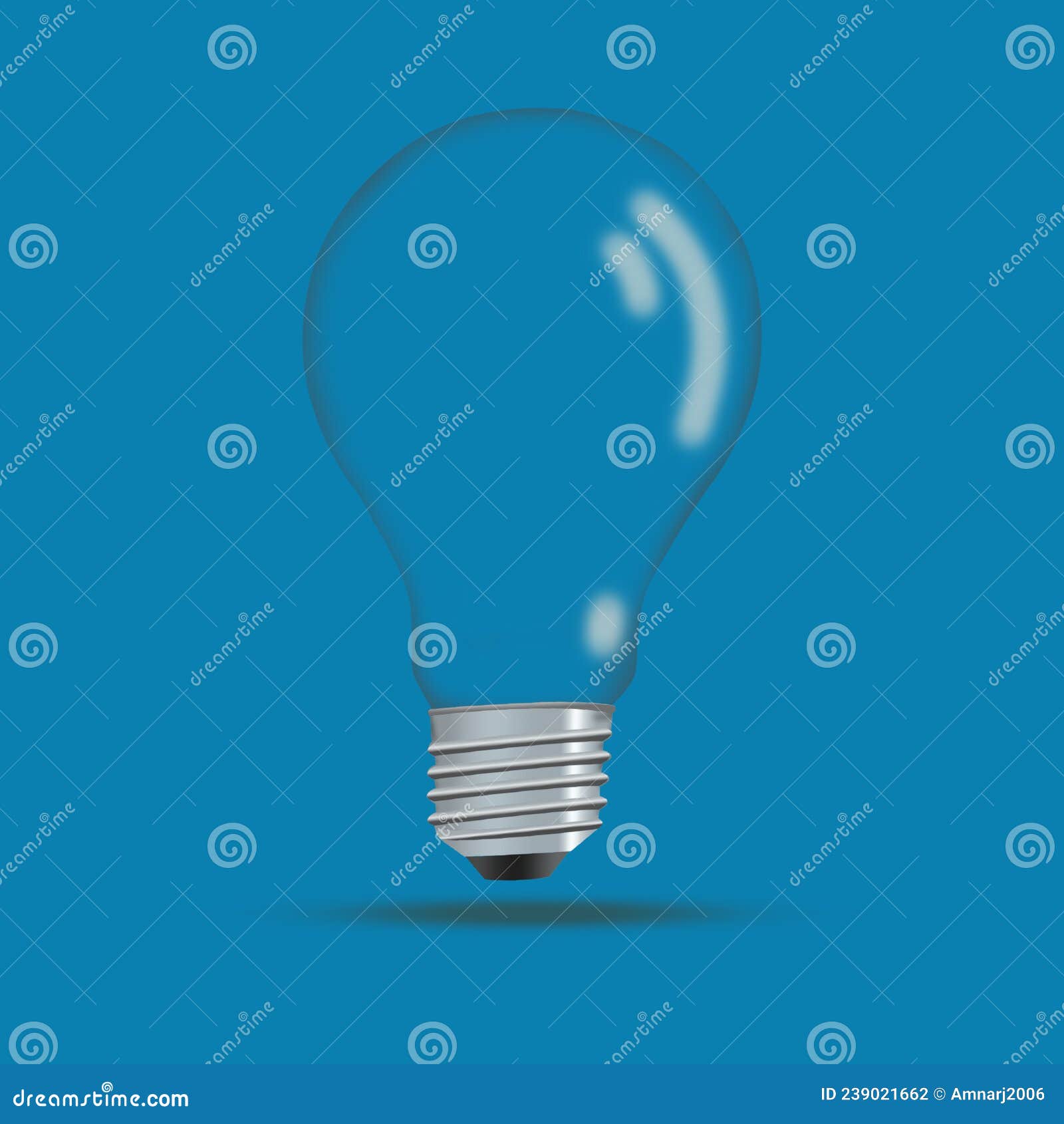A Light Bulb on Color Background Stock Illustration - Illustration of ...