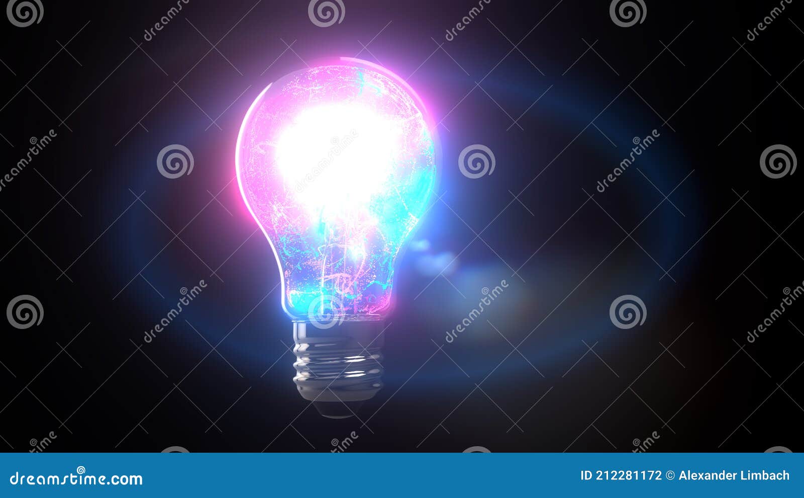 Light Bulb Color Splash stock illustration. Illustration of intelligent ...