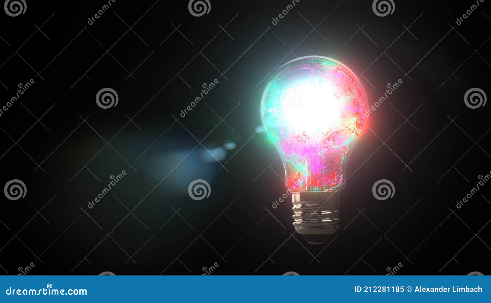 Light Bulb Color Splash stock illustration. Illustration of imagination ...