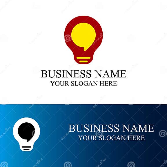 Light Bulb Communication Logo Stock Vector - Illustration of ...