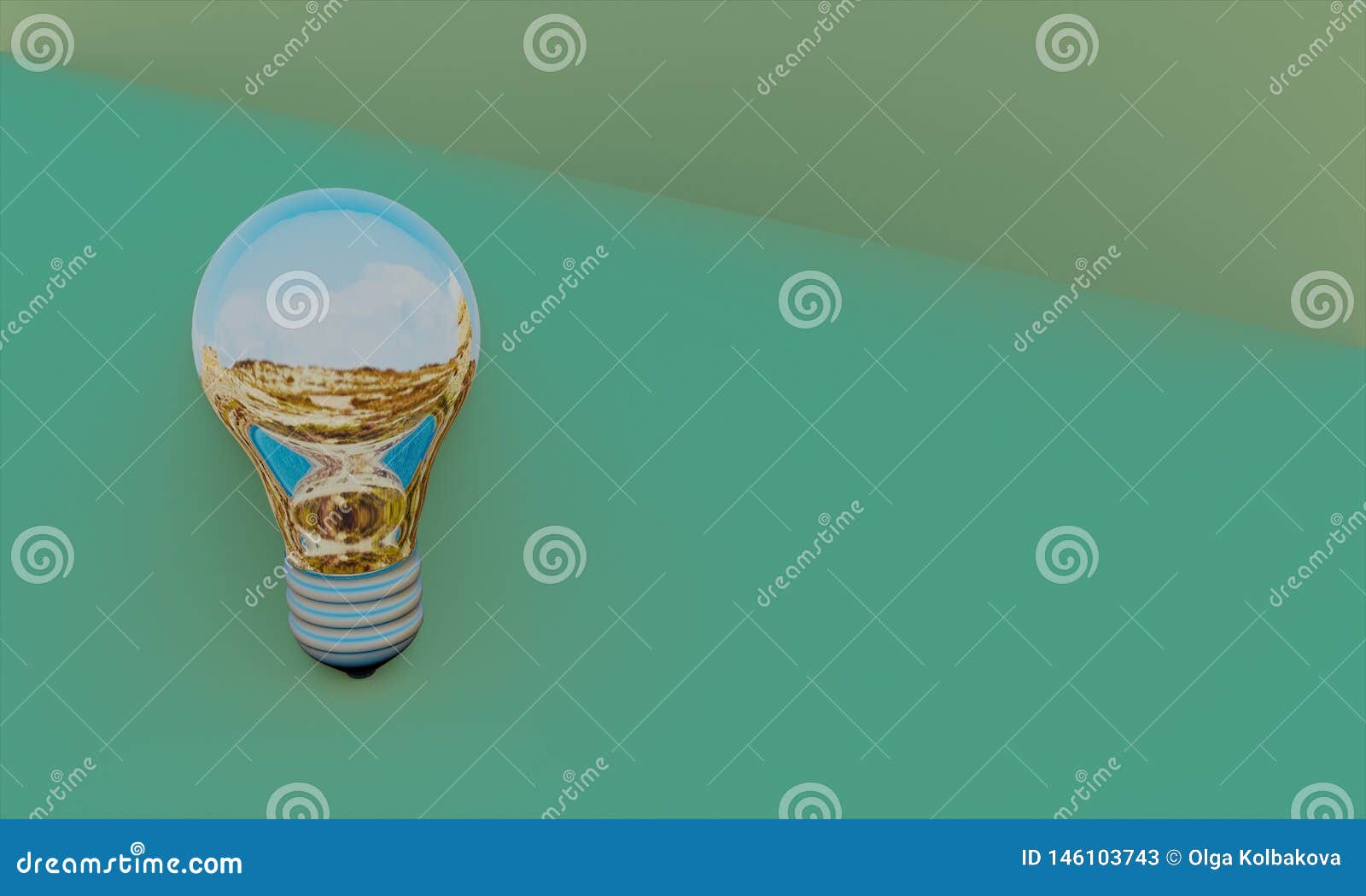 Light Bulb, Concept of Ideas and Innovations, 3D Rendering Stock ...