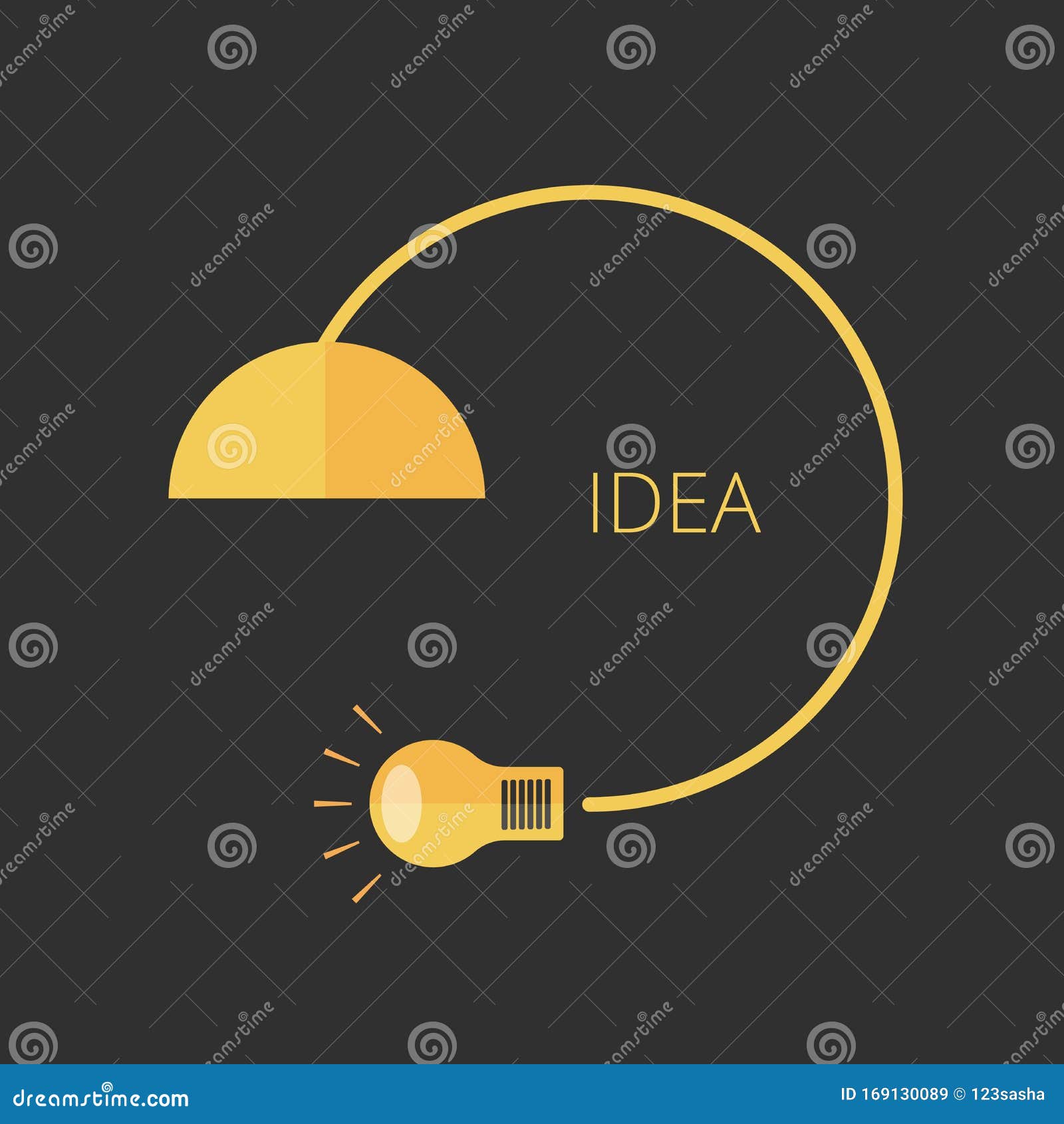 Light Bulb. Concept of Vector Banner for Ideas Stock Vector ...