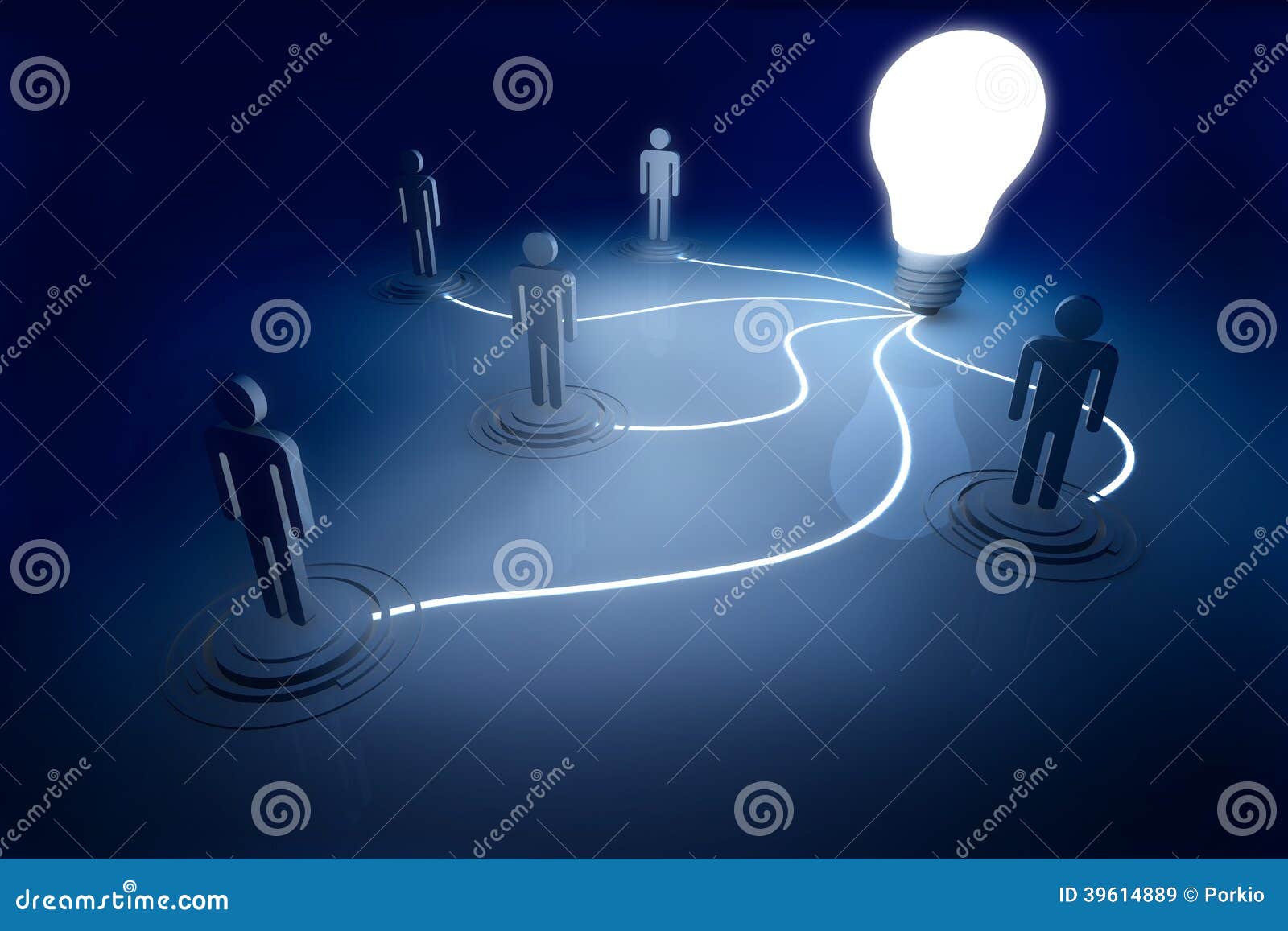 Light Bulb Connect Outstanding Brightness in the Dark and Shadow Stock ...