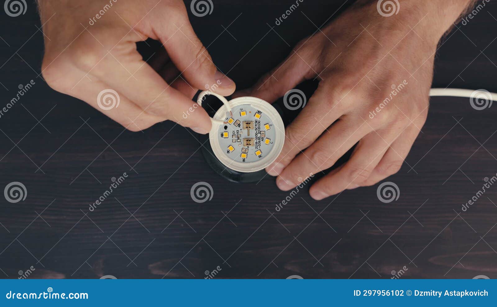 Light Bulb Connection Failure: Overhead View of Burnout Stock Footage ...