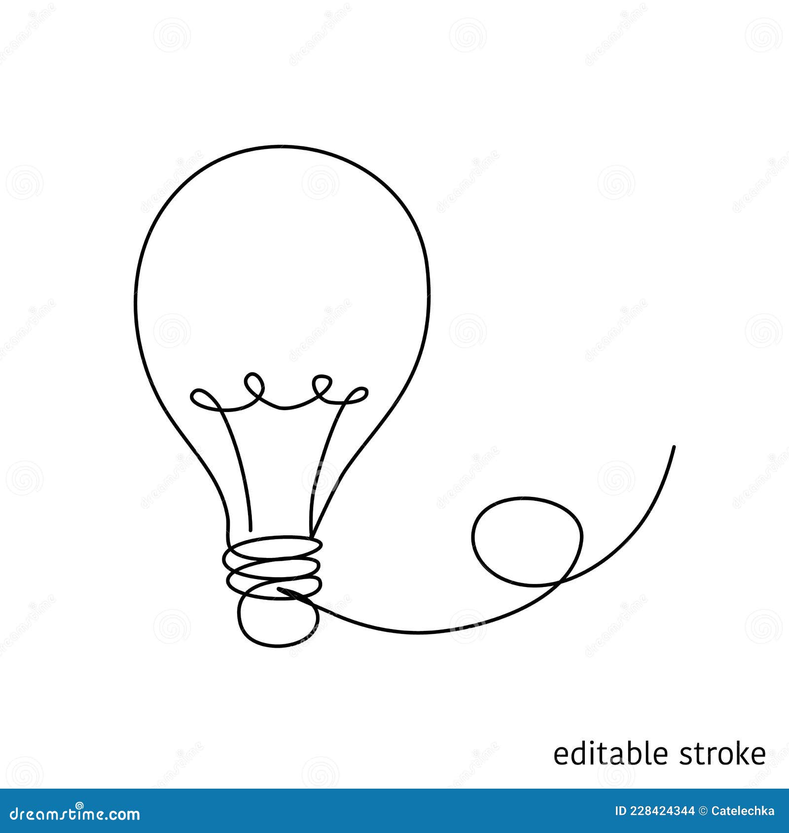 Simple Light Bulb Drawing