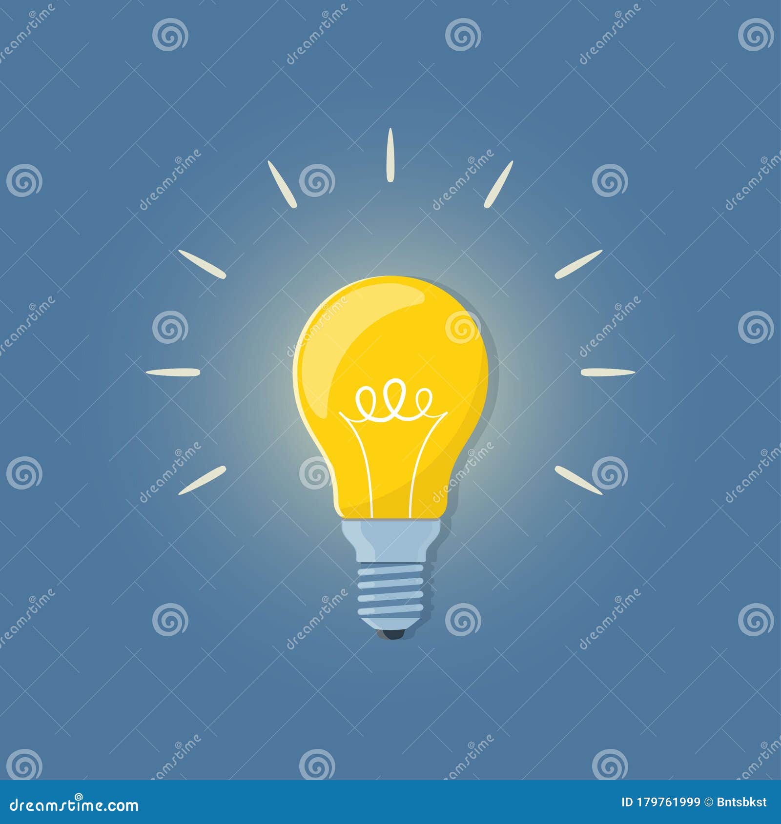 Light Bulb, Creative Idea and Innovation. Bulb on Blue Background Stock ...